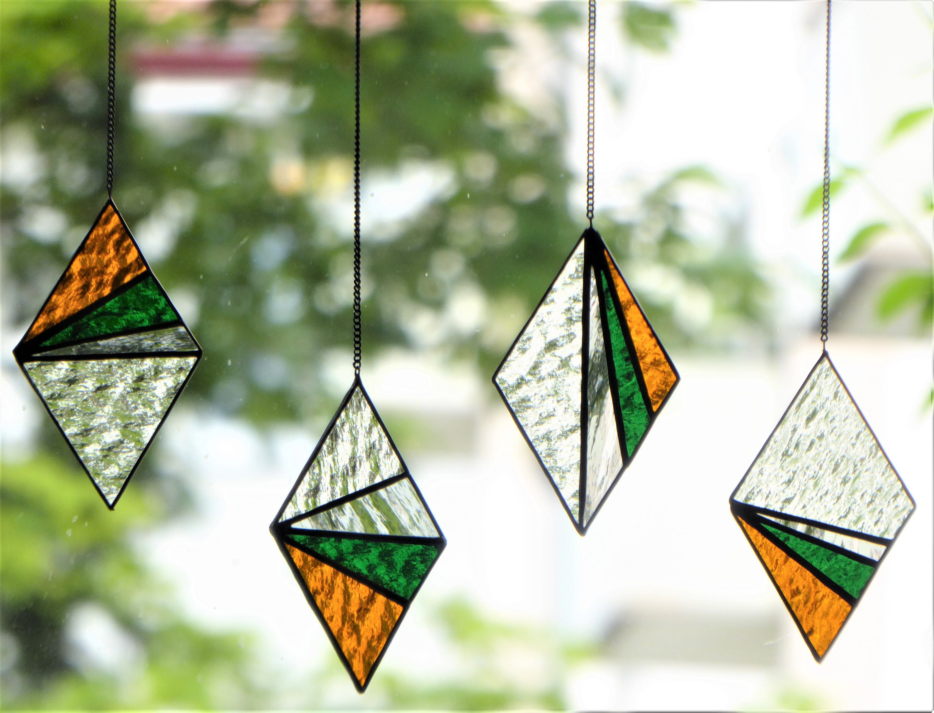 Suncatchers Glass Art Art & Collectibles Stained glass crystal Stained ...