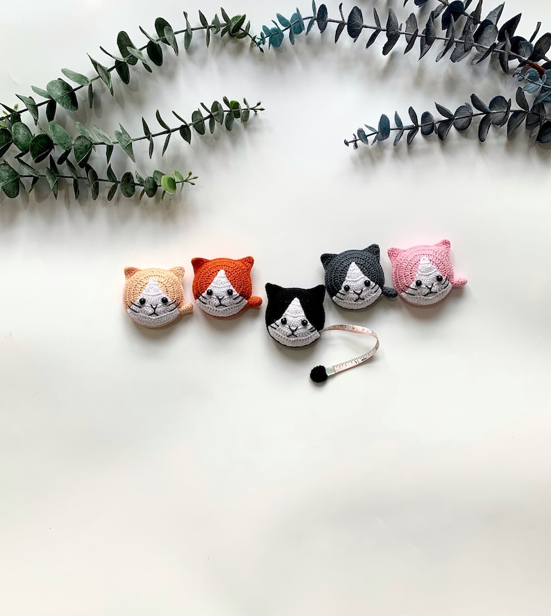 Crochet Kitten Tape Measure, Cat Tape Measure, Meow Tape Measure, Cute ...