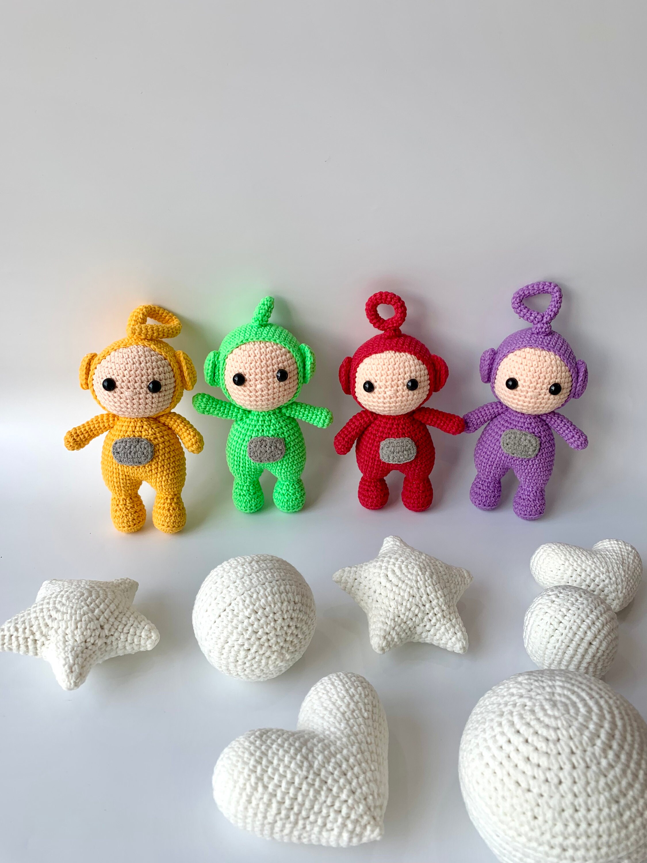 Crochet Teletubbies Baby Toys, Set of Handmade Teletubbies, Christmas ...