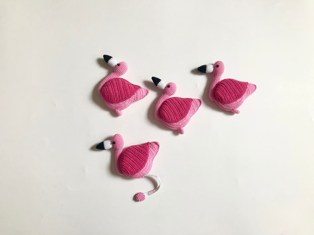 Crochet Flamingos Tape Measure, 100% Pure Handmade, Christmas Gift for ...