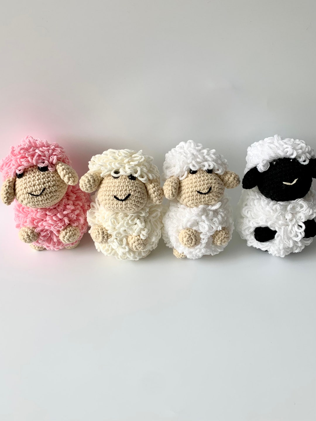 Crochet Fluffy Sheep, Handmade Sheep, Sheep Hanging, Sheep Ornament ...