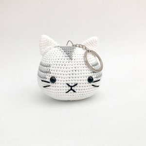 Big Head Kitten Keyring, Kitten Keyring. Crochet Kitten, Crochet Cat ...