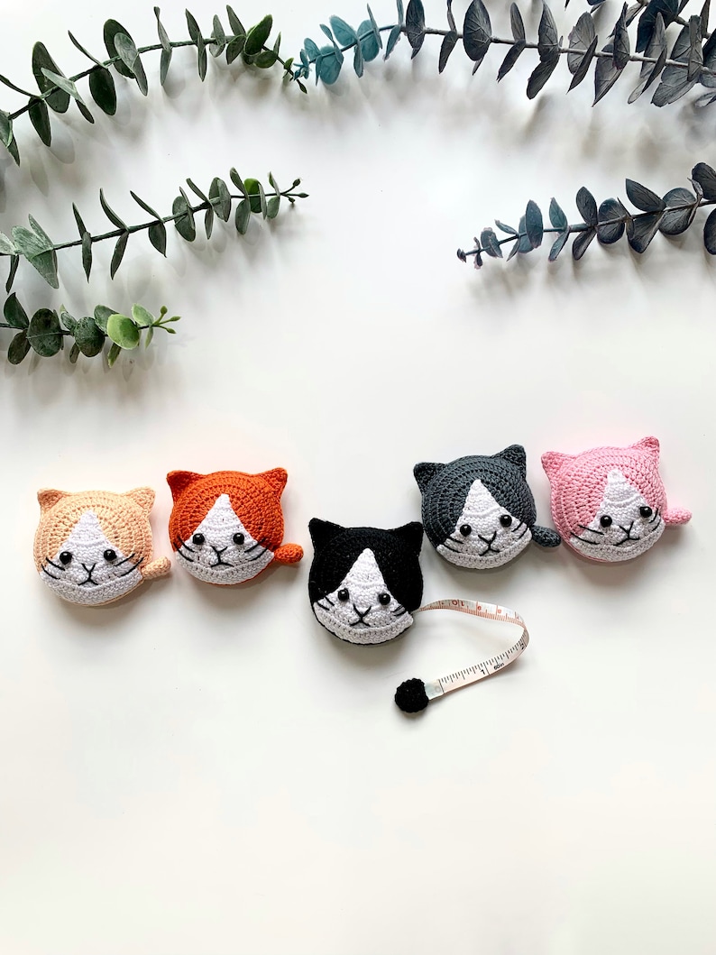 Crochet Kitten Tape Measure, Cat Tape Measure, Meow Tape Measure, Cute ...