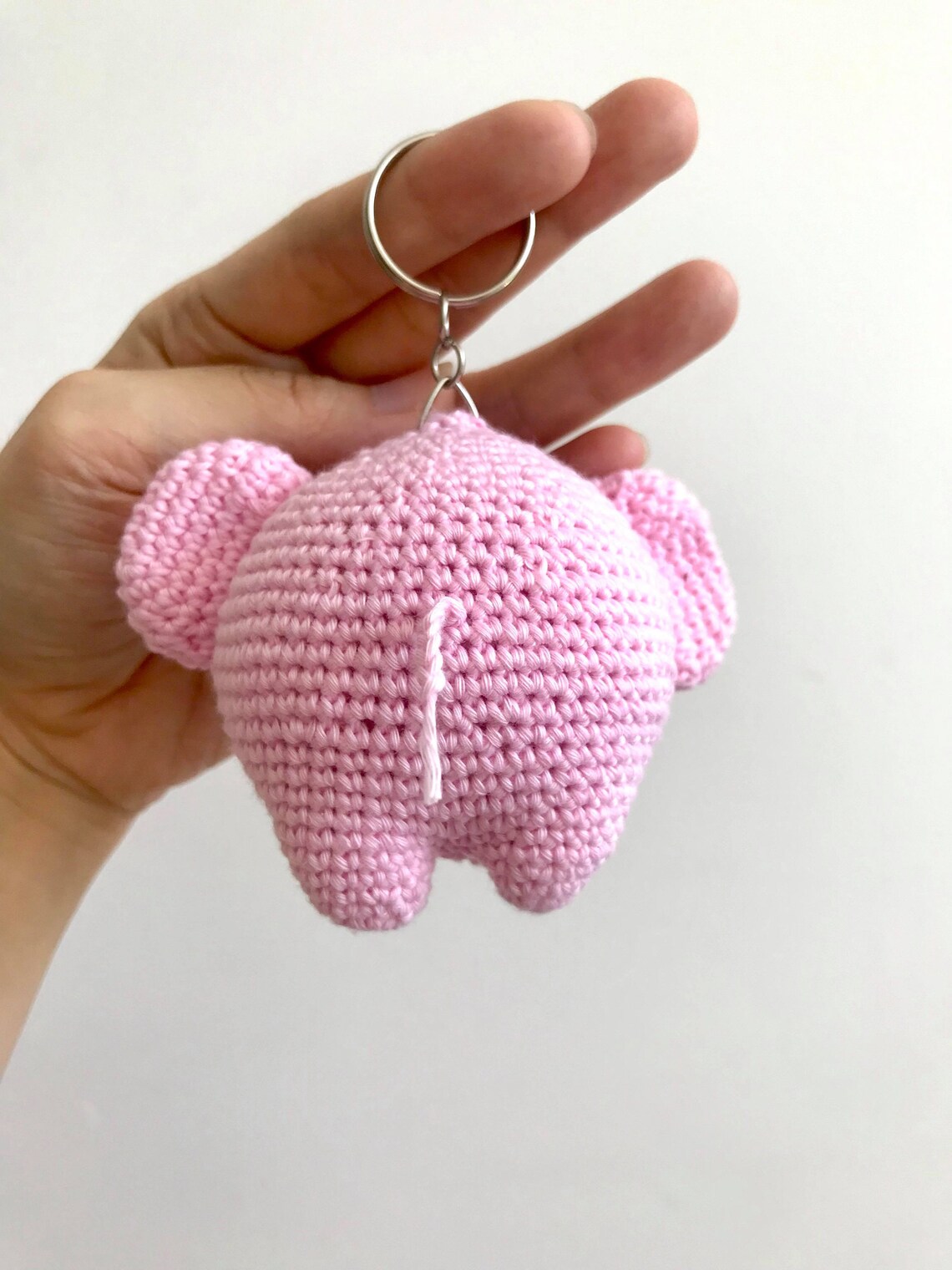 Crochet Baby Elephant Keychain Pure Handmade Little Gift | Etsy