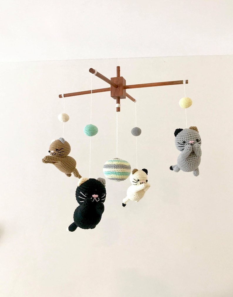 UNISEX Kitten Baby Mobile Kitten Mobile Nursery Baby Mobile | Etsy