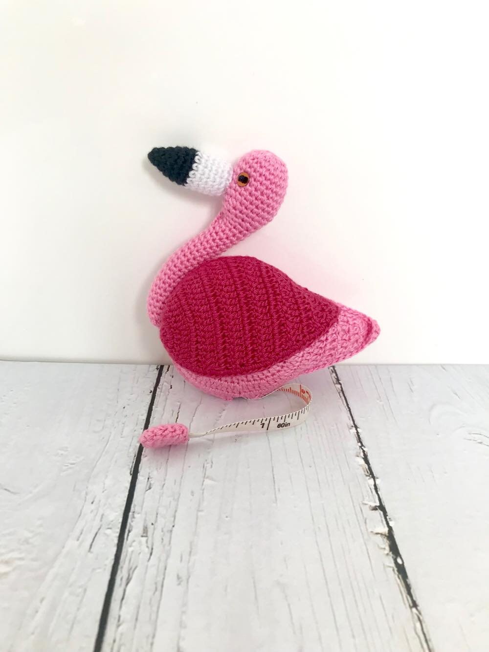 Crochet Flamingos Tape measure 100% pure handmade Christmas | Etsy