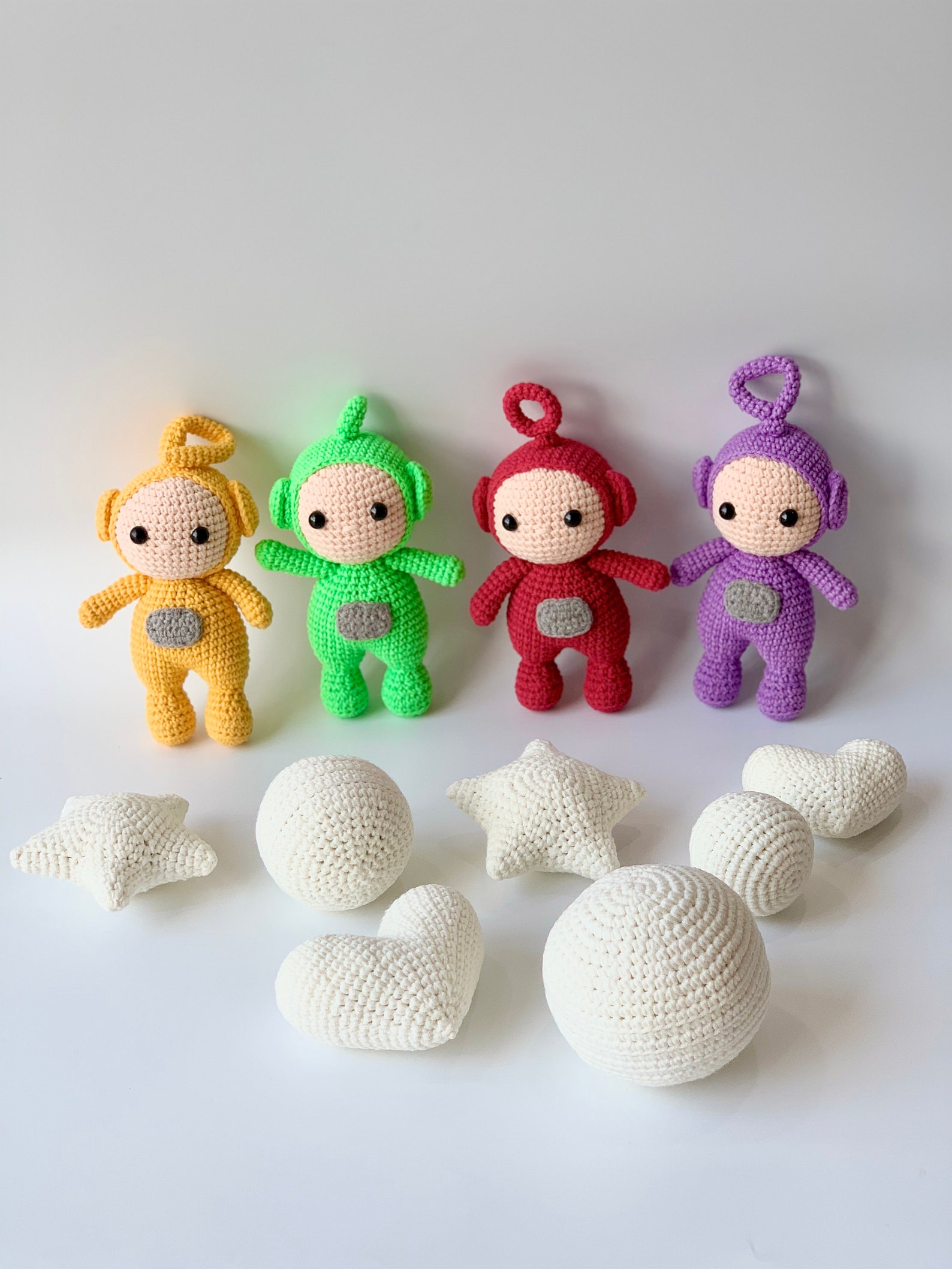 Crochet Teletubbies Baby Toys, Set of Handmade Teletubbies, Christmas ...