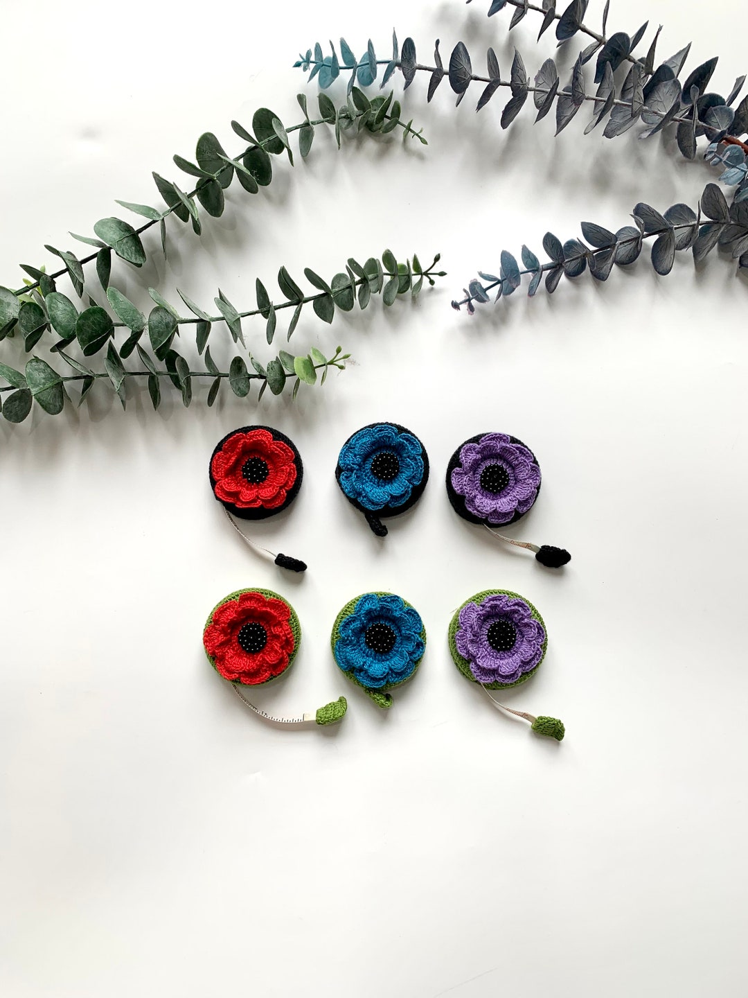 Crochet Beautiful Flower Tape Measure, Pure Handmade, Gift for House ...