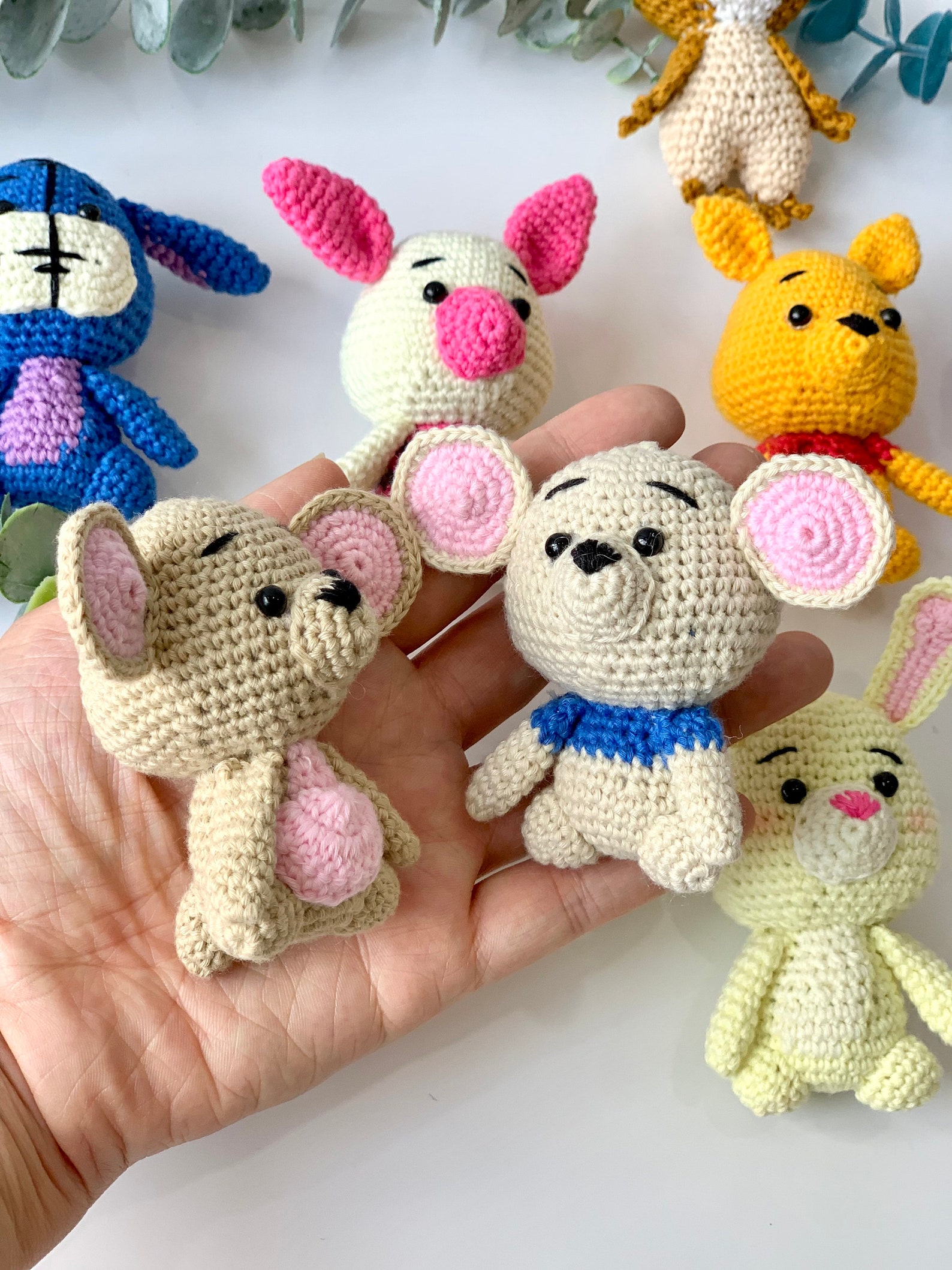 Set of Crochet Mini Winnie the Pooh and Friends Handmade - Etsy