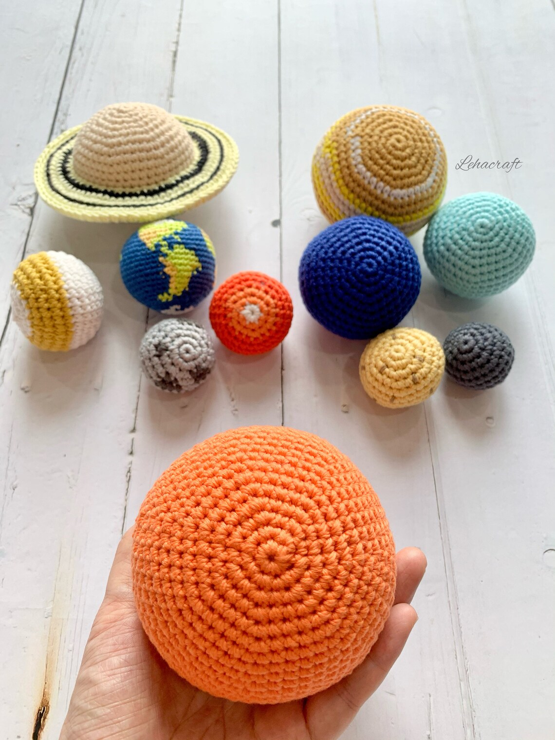 Combo Handmade Solar System Crochet Planets Plush Toy Kid | Etsy