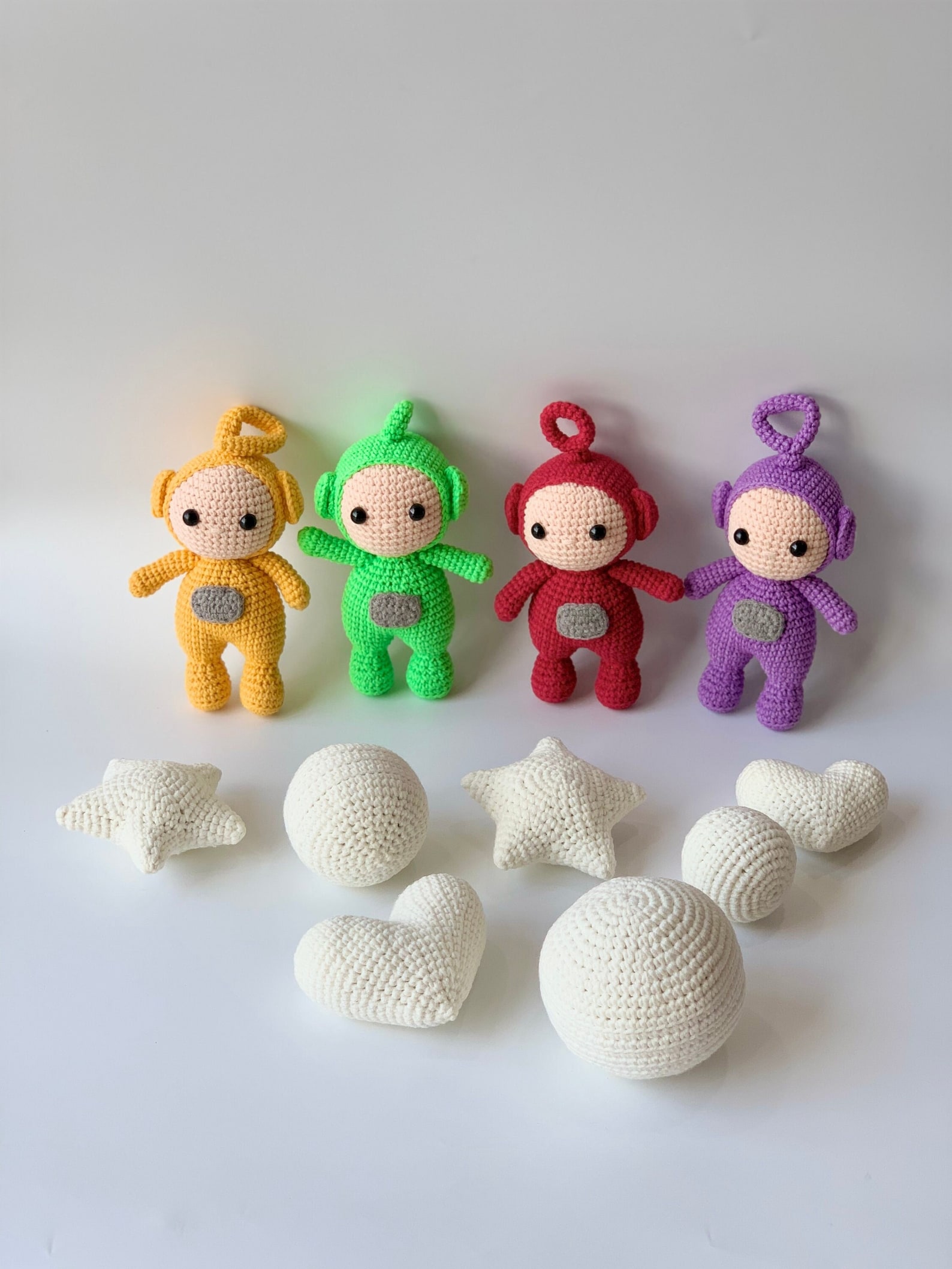 Crochet Teletubbies Baby Toys, Set of Handmade Teletubbies, Christmas ...
