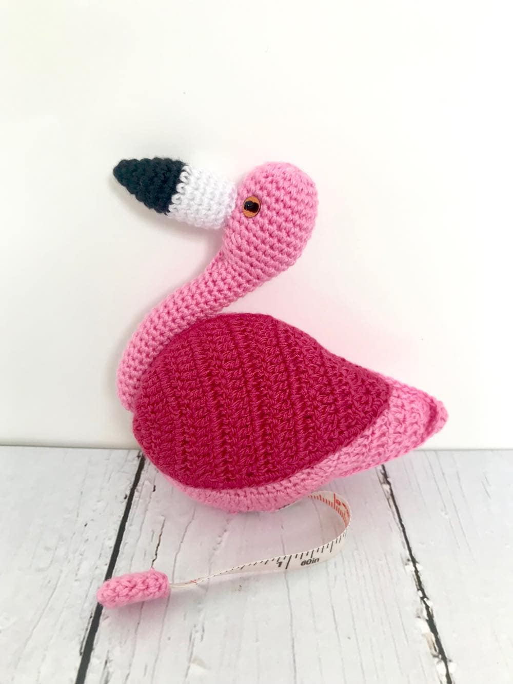 Crochet Flamingos Tape measure 100% pure handmade Christmas | Etsy