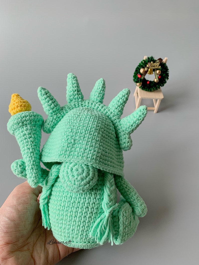 Crochet Statue of Liberty Gnome Custom Gnome Crochet Gnome - Etsy