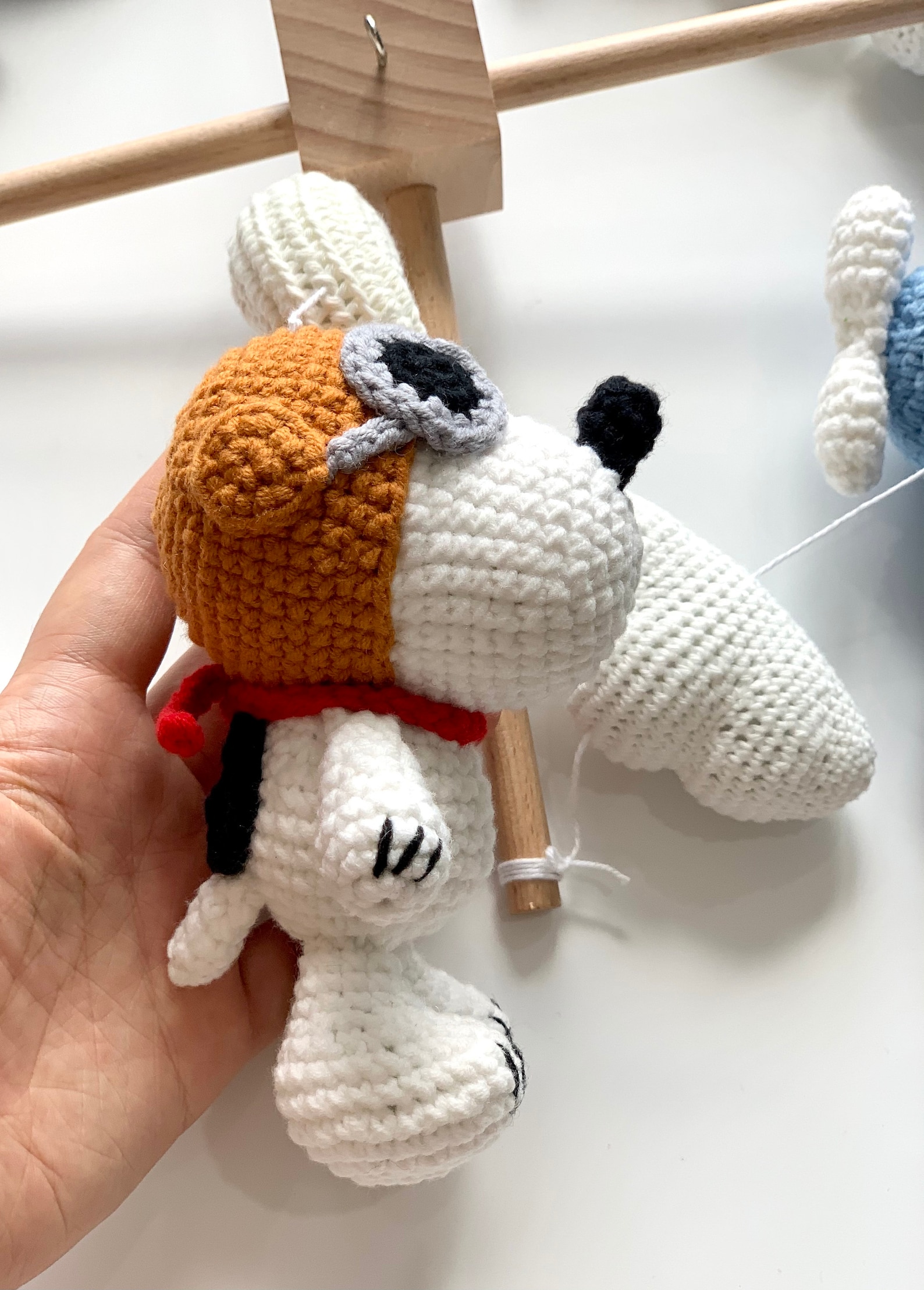 Crochet Pilot Dog Planes Baby Mobile Pilot Dog Baby Nursery - Etsy