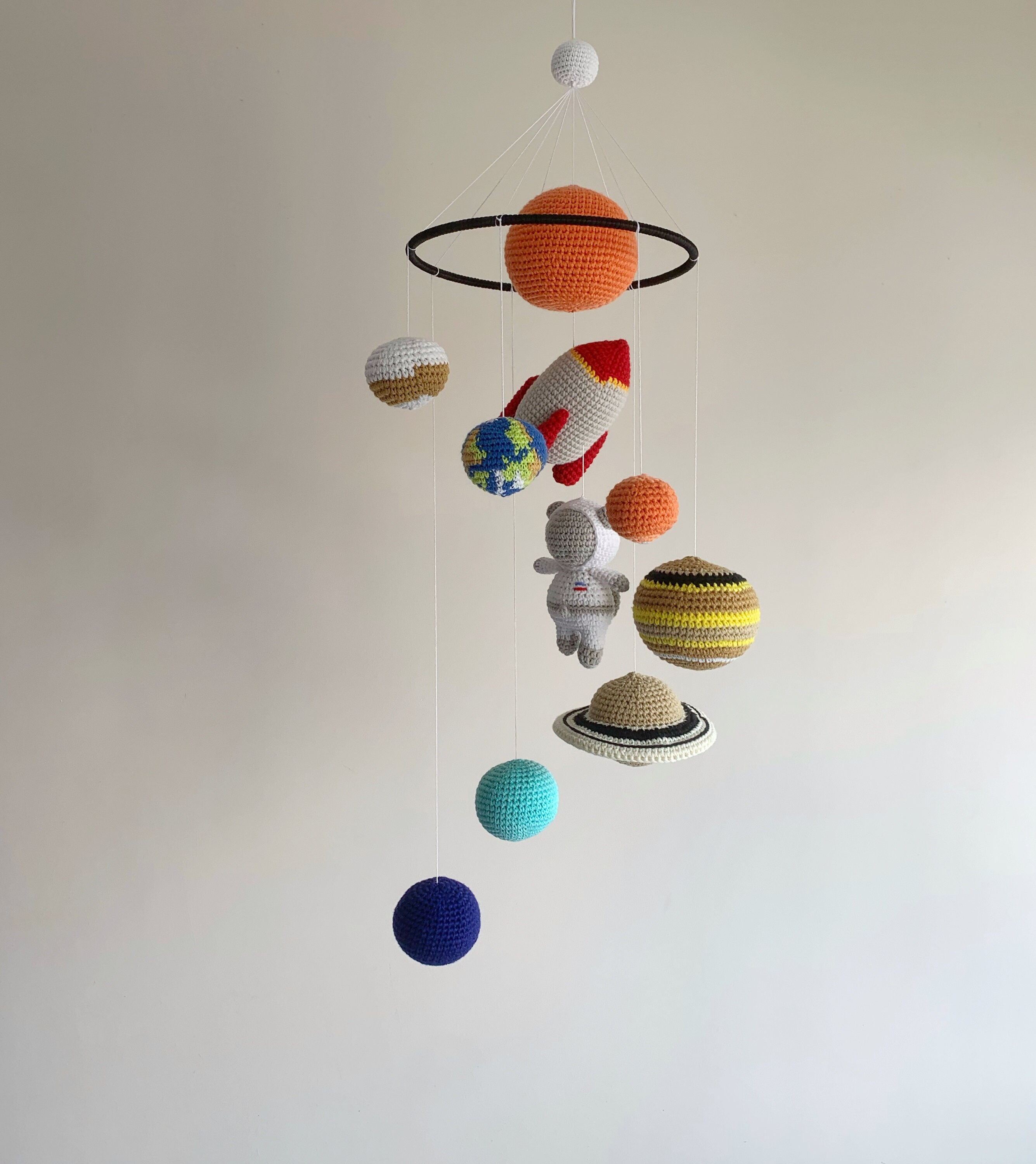 Knit Solar System Baby Mobile