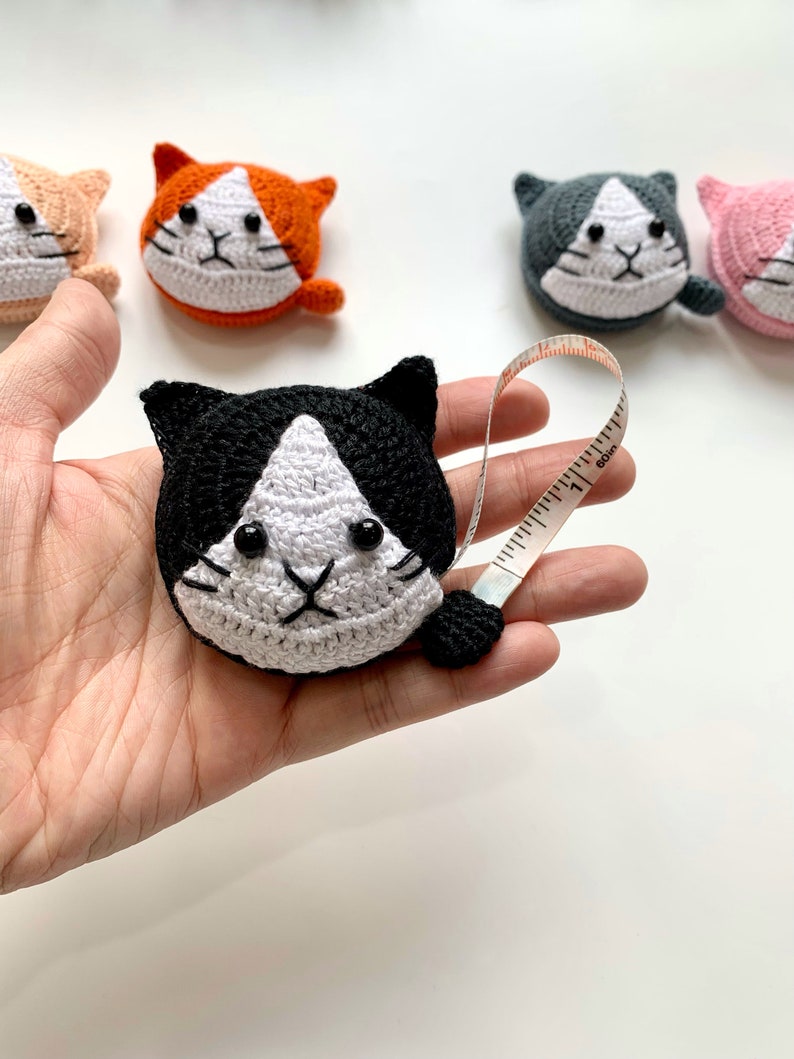 Crochet Kitten Tape Measure, Cat Tape Measure, Meow Tape Measure, Cute ...