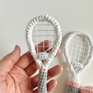 Set of Baby Toy With Crochet Tennis Ball and Racket, Tennis Ball Toy ...