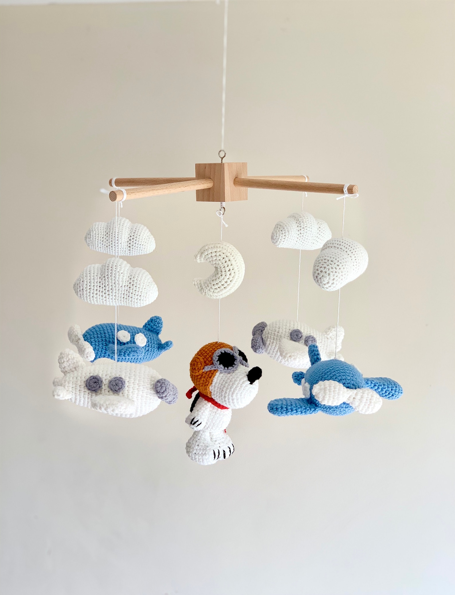 Crochet Pilot Dog Planes Baby Mobile Pilot Dog Baby Nursery - Etsy