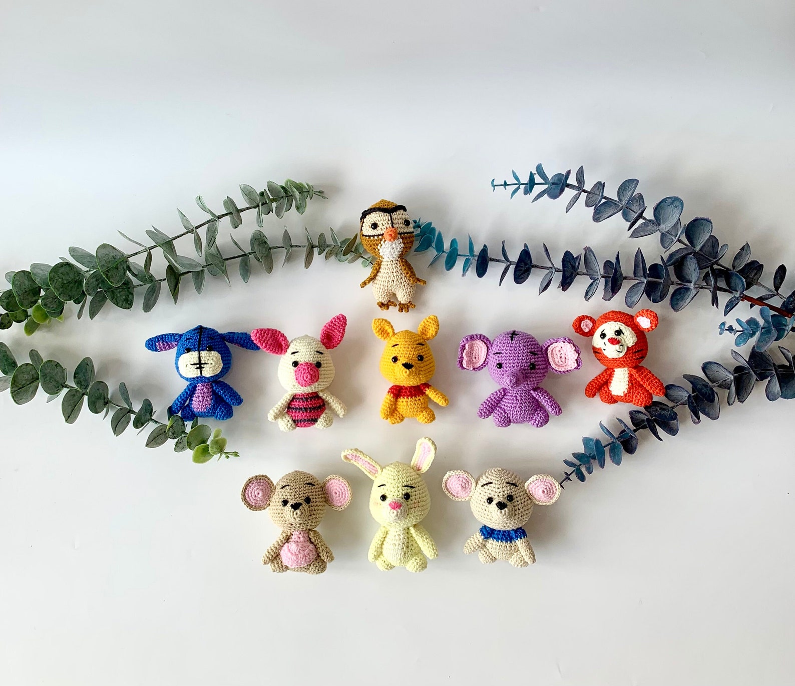 Set of Crochet Mini Winnie the Pooh and Friends Handmade - Etsy