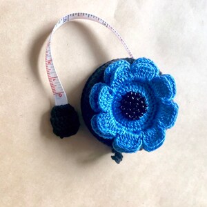 Crochet Beautiful Flower Tape Measure, Pure Handmade, Gift for House ...