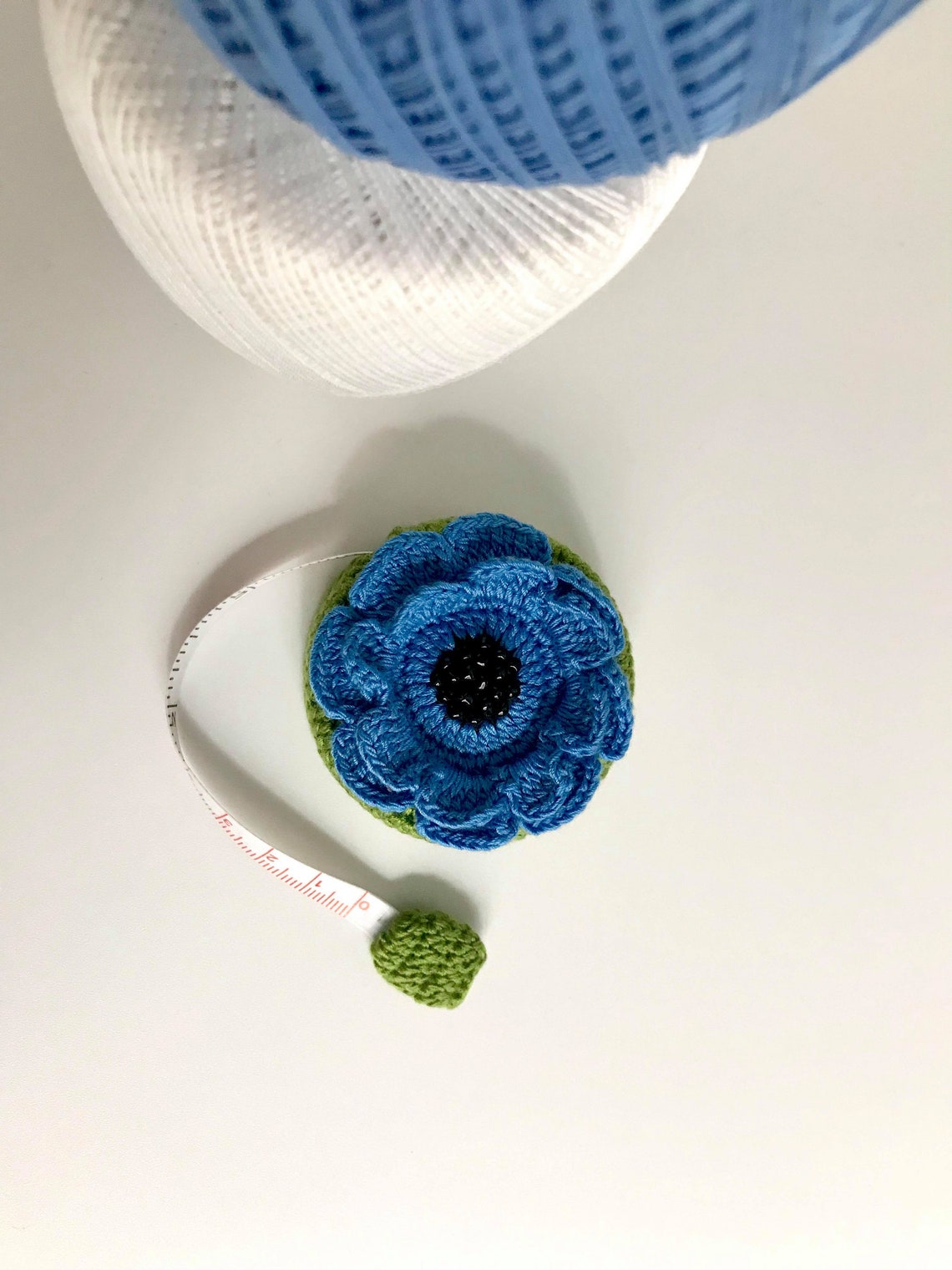 Crochet Beautiful Flower Tape Measure Pure Handmade Gift for | Etsy
