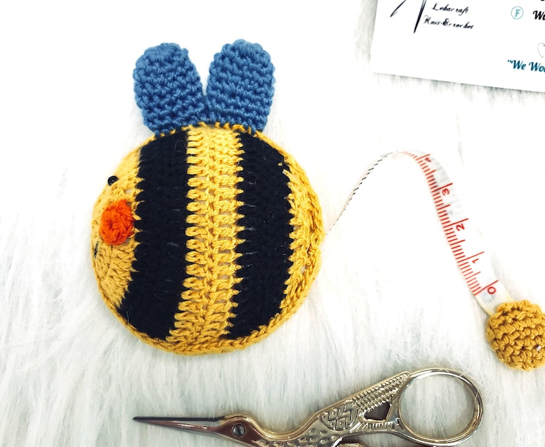 Crochet Bee Tape Measure Pure Handmade Little Cute Gift for - Etsy