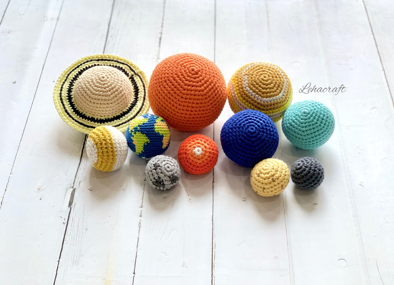 Combo Handmade Solar System, Crochet Planets Plush Toy, Kid Toy ...