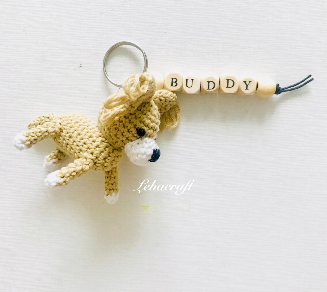 Personalized Crochet Puppy Keychain, Crochet Puppy, Crochet Pet ...