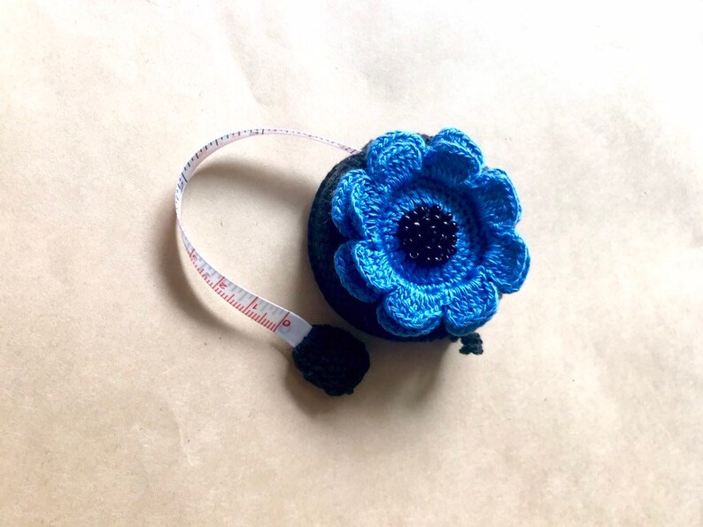 Crochet Beautiful Flower Tape Measure Pure Handmade Gift for | Etsy