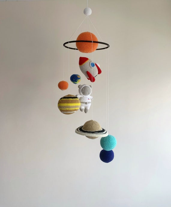 Knit Solar System Baby Mobile