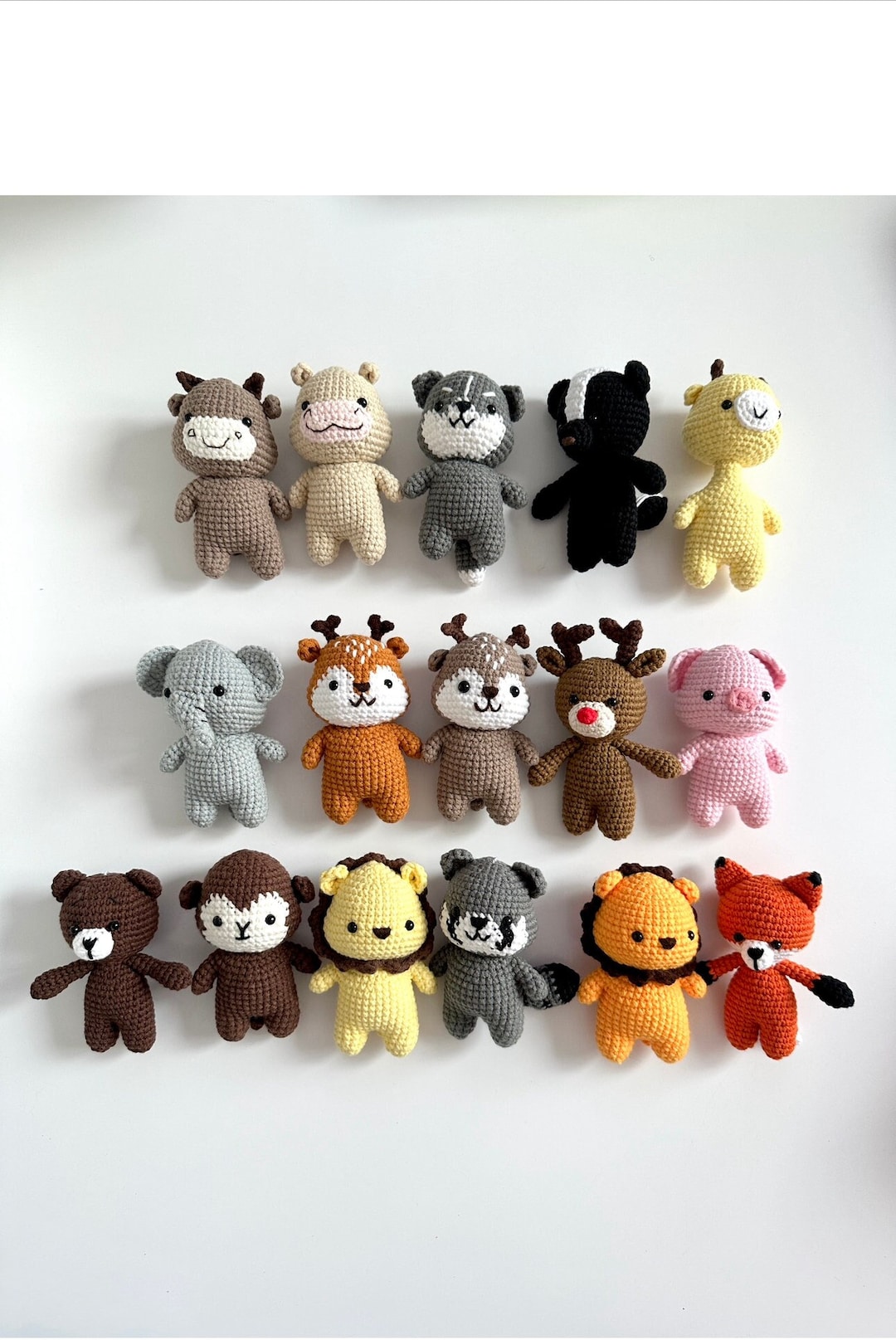 Crochet Woodland Animals, Safari Animals, Handmade Animal, Keyring ...