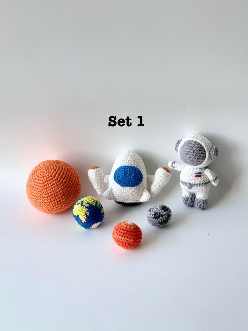 Combo Handmade Solar System, Crochet Planets Plush Toy, Kid Toy ...