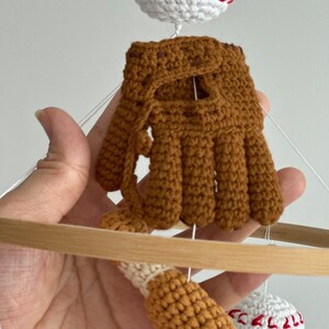 Baseball Baby Mobile, Baseball Bat Baby Nursery, Crochet Baseball ...