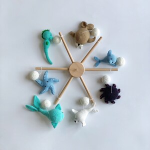 Crochet Sea Animals, Octopus Baby Mobile, Star Fish Baby Nursery ...