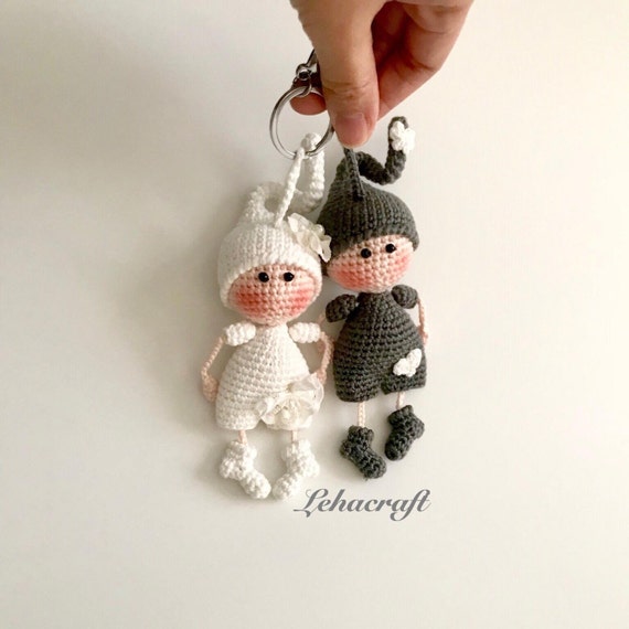Lucky doll key chain padlock Crochet luckydoll crochet doll | Etsy