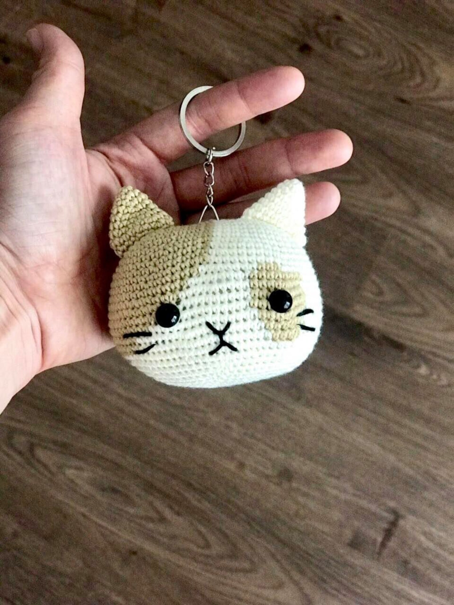 Kitten Keyring. Crochet Kitten, Crochet Cat Keychain, Kitten Padlock ...