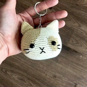Kitten Keyring. Crochet Kitten, Crochet Cat Keychain, Kitten Padlock ...