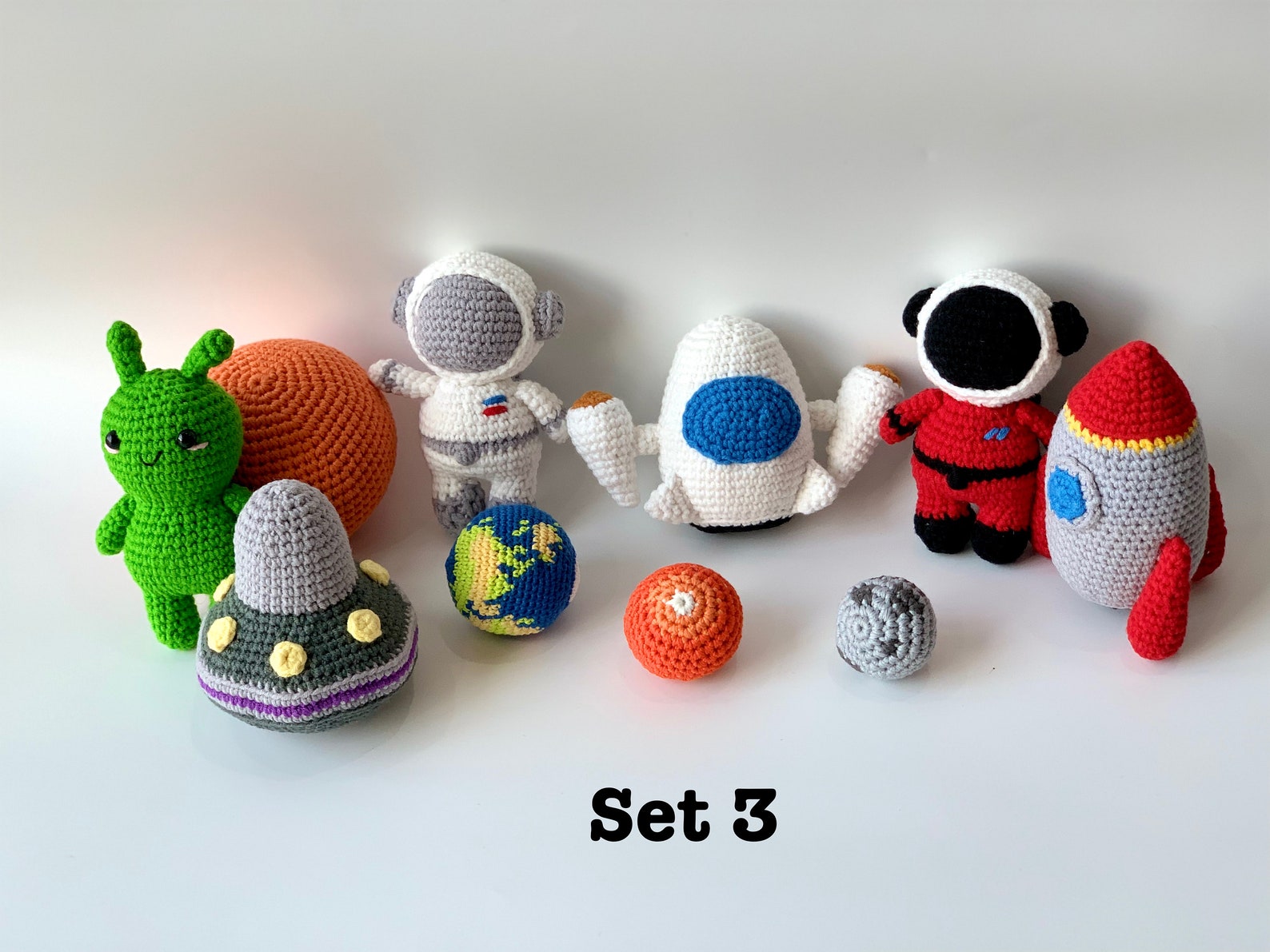 Combo Handmade Solar System Crochet Planets Plush Toy Kid - Etsy
