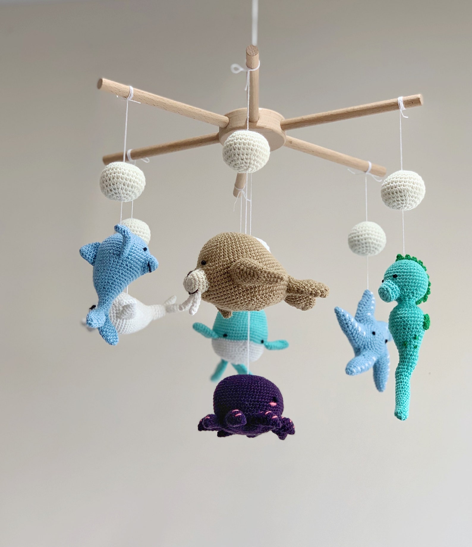 Crochet Sea Animals Octopus Baby Mobile Star Fish Baby | Etsy