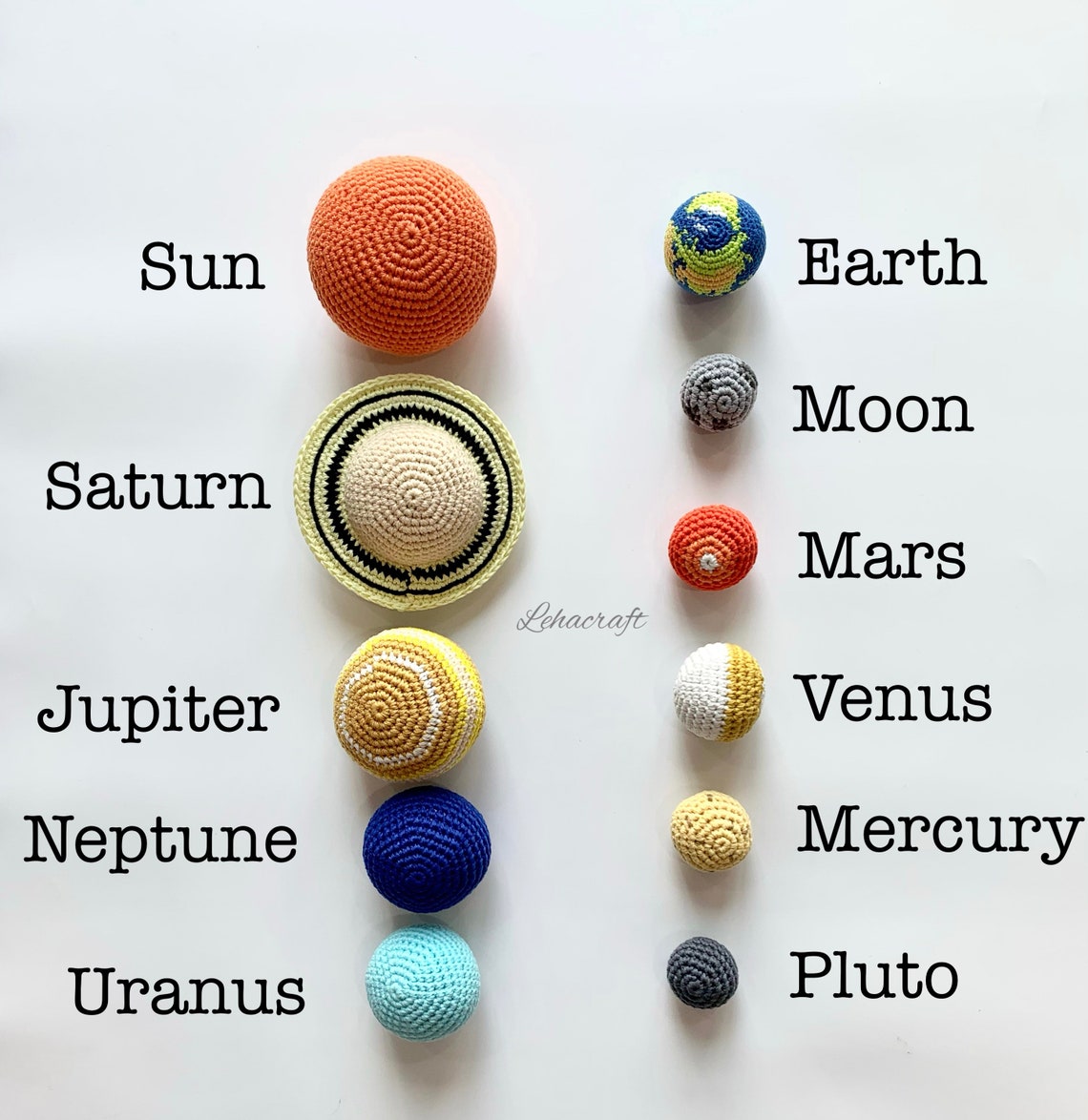 Combo Handmade Solar System, Crochet Planets Plush Toy, Kid Toy ...