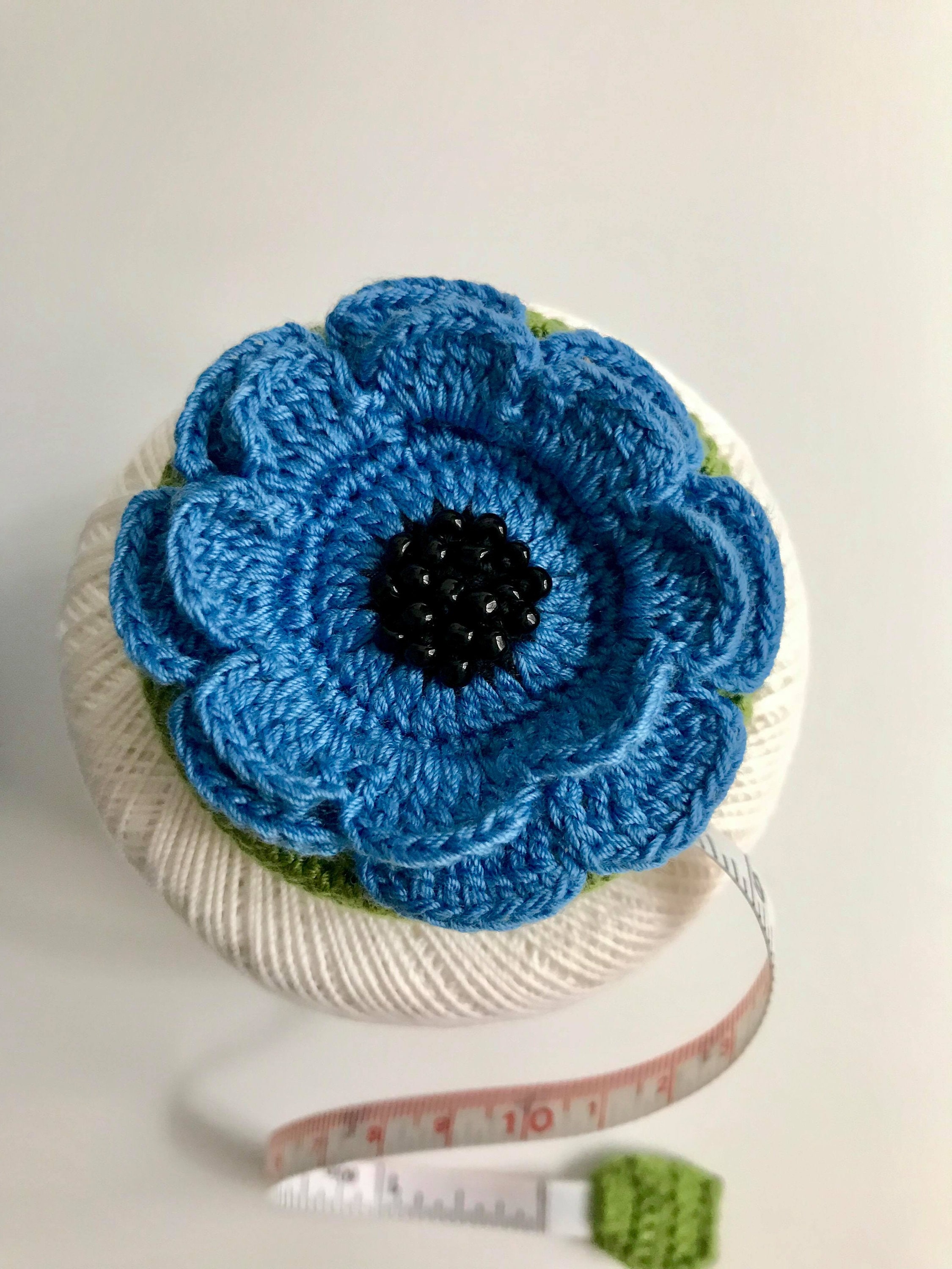 Crochet Beautiful Flower Tape Measure Pure Handmade Gift for | Etsy