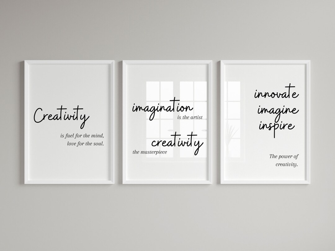 Creativity Quotes, Wall Quotes, Digital Printables for Wall, Minimalist ...