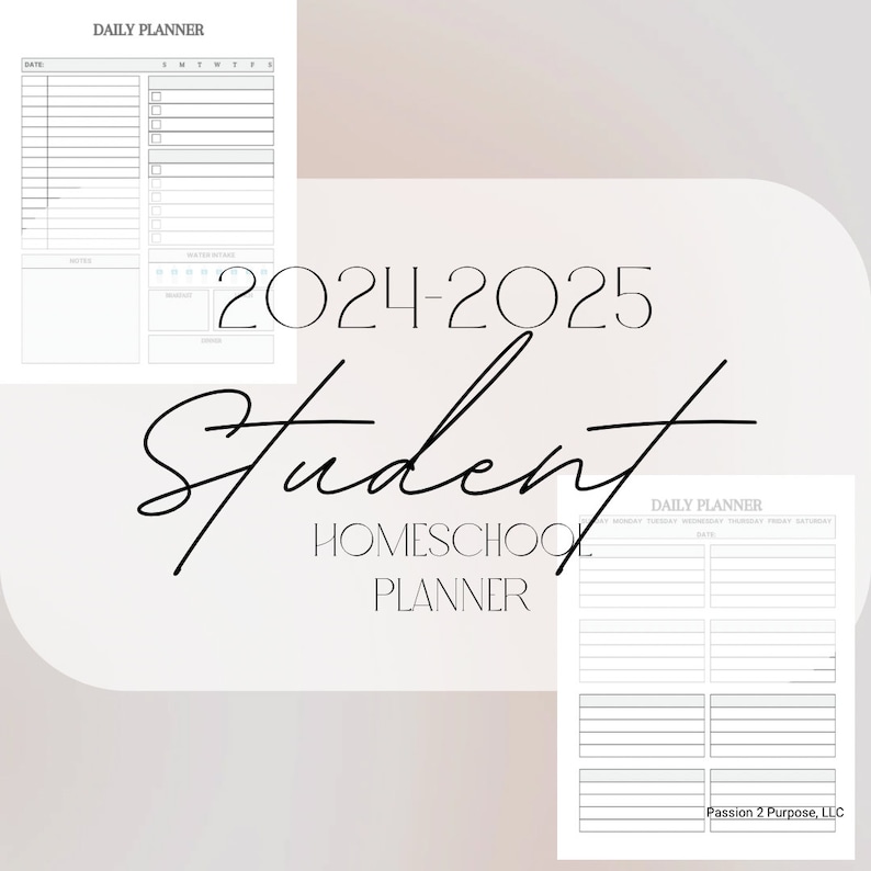 2024 &2025 Homeschool Student Planner, 2024 Yearly Calendar, Daily ...