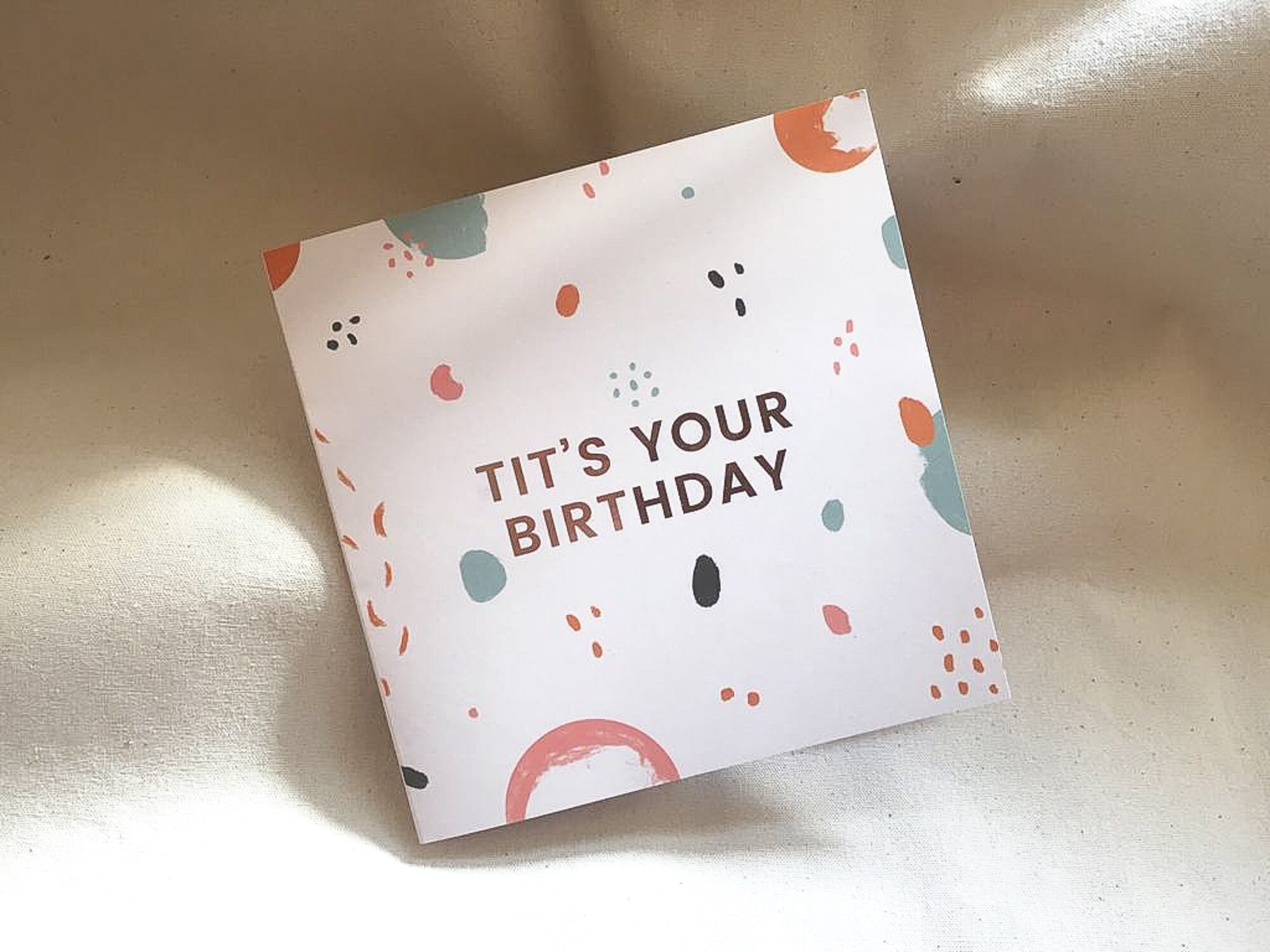 Tits Your Birthday Card With Gold Foil Finish Etsy