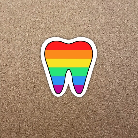 Rainbow Tooth Pride Dental Dentistry Teeth Waterproof - Etsy