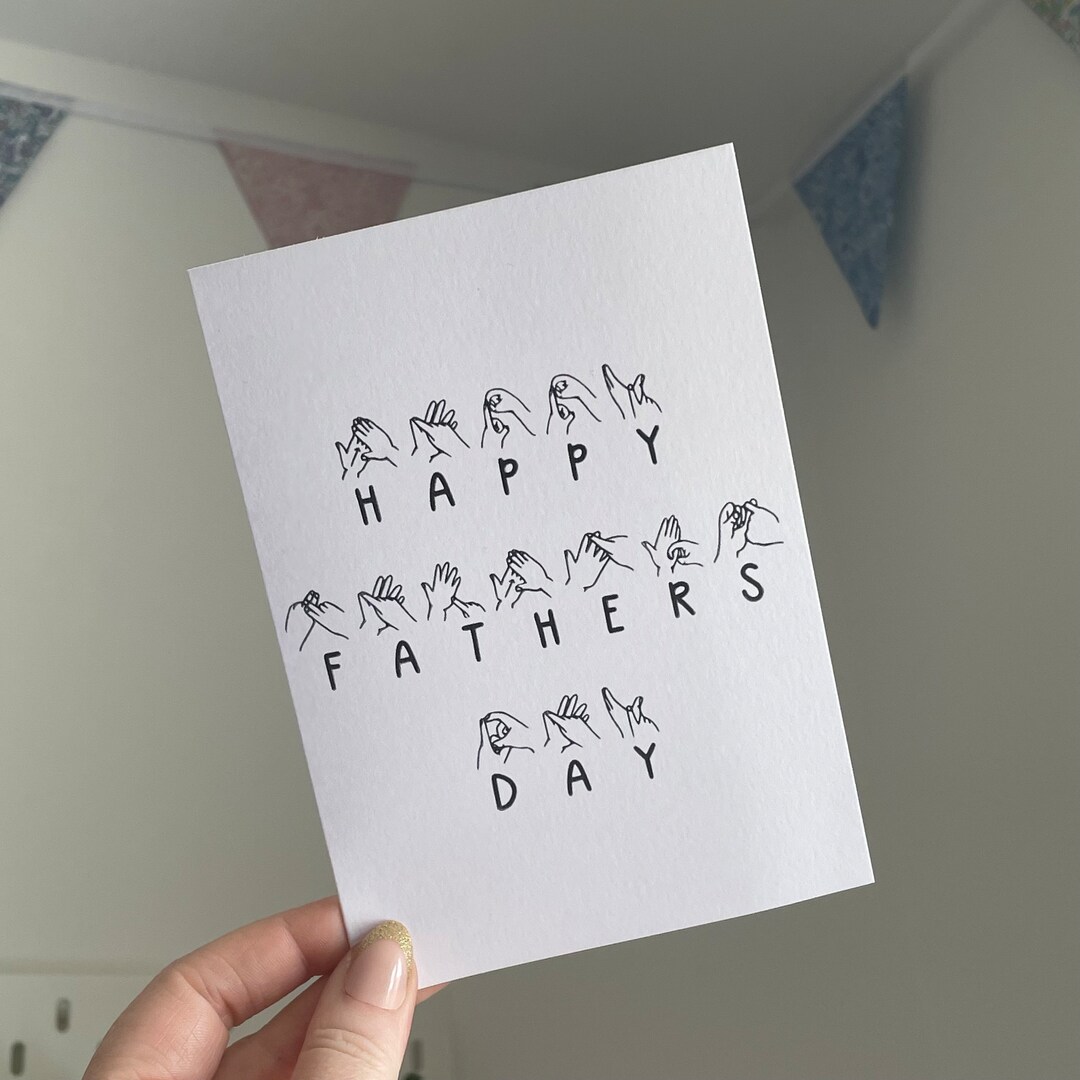Happy Father’s Day, BSL, British Sign Language, Greetings Card A6 - Etsy UK