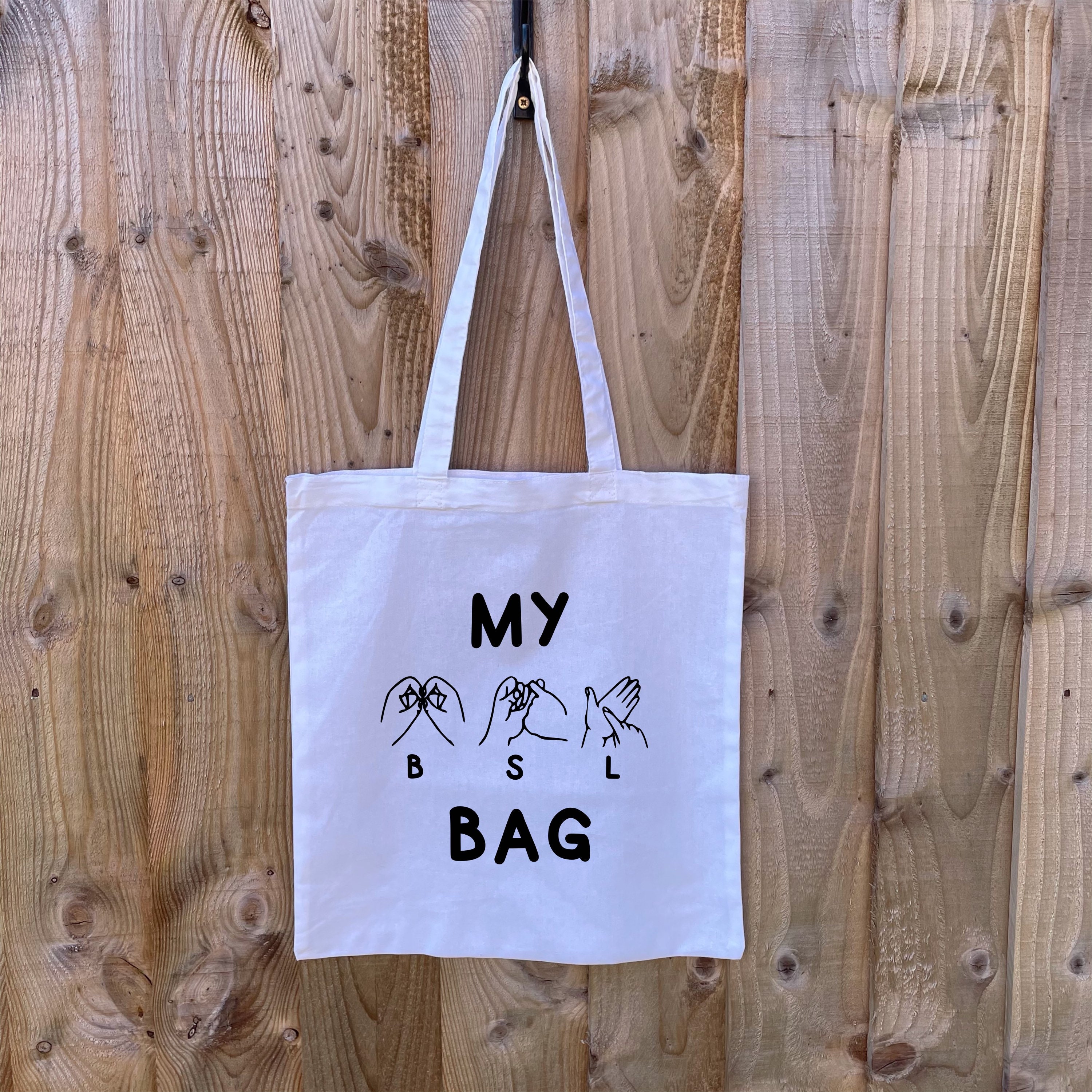BSL Cotton Bag British Sign Language Tote Bag 6 colours - Etsy.de