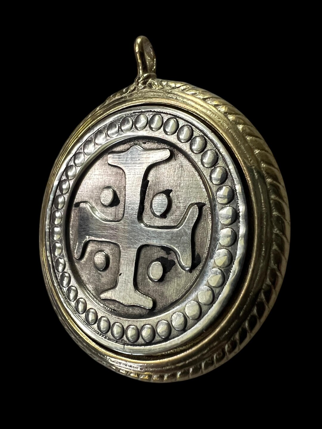 Medieval Cross Medallion - I.33 - Medium - Two Metal - Etsy