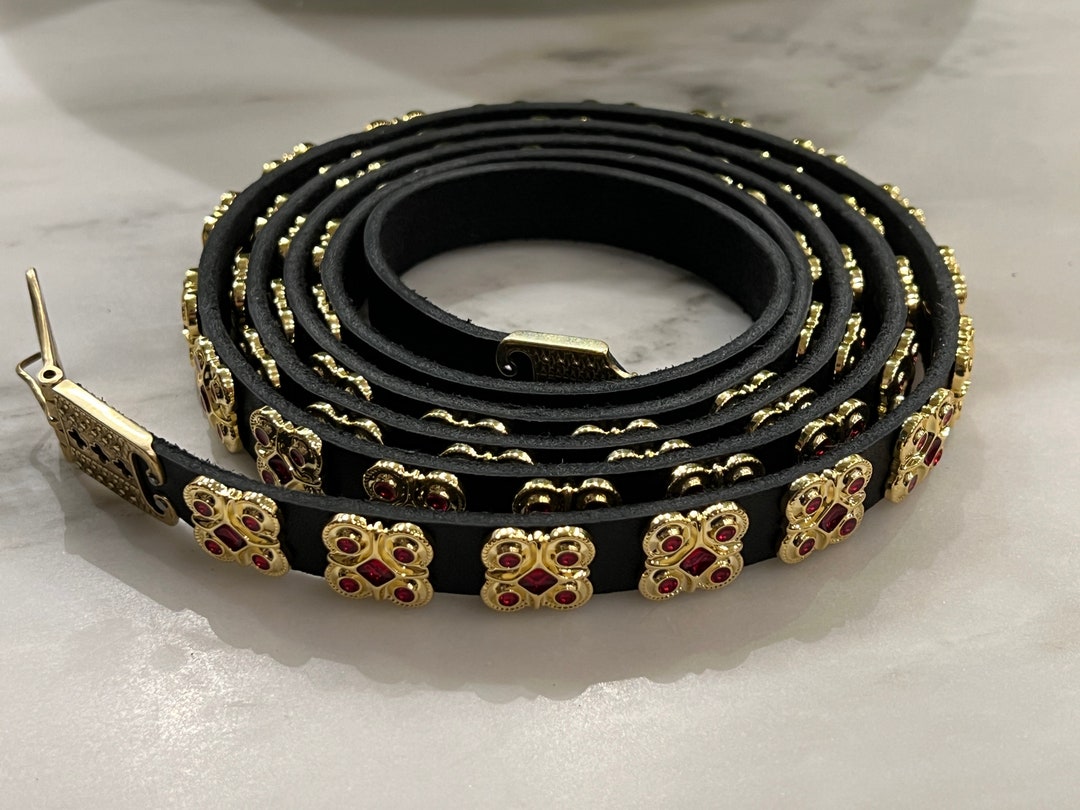 Medieval-style Girdle With Gold Plate and Enamel - Etsy