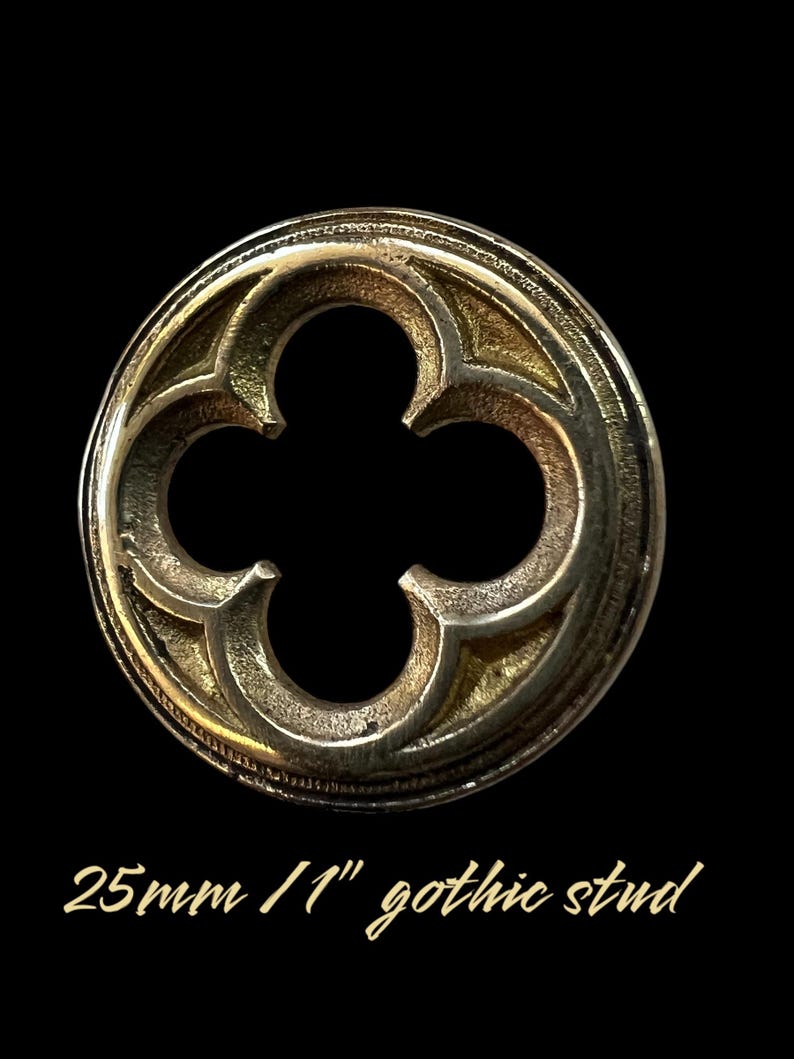 Gothic Circle Belt Studs - 7/8” - 23mm - Medieval Marginalia, HEMA, SCA ...